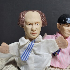 Vintage 1991 Three Stooges Finger Puppets Set of 3 - Larry, Moe & Curly ...