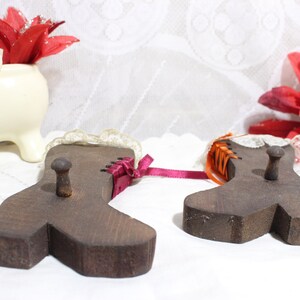 Carved Wood Wall Hooks Victorian Boot-shape - Etsy