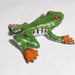 Small Brass Green Tree Frog Figurine With Colorful Enamel - Etsy