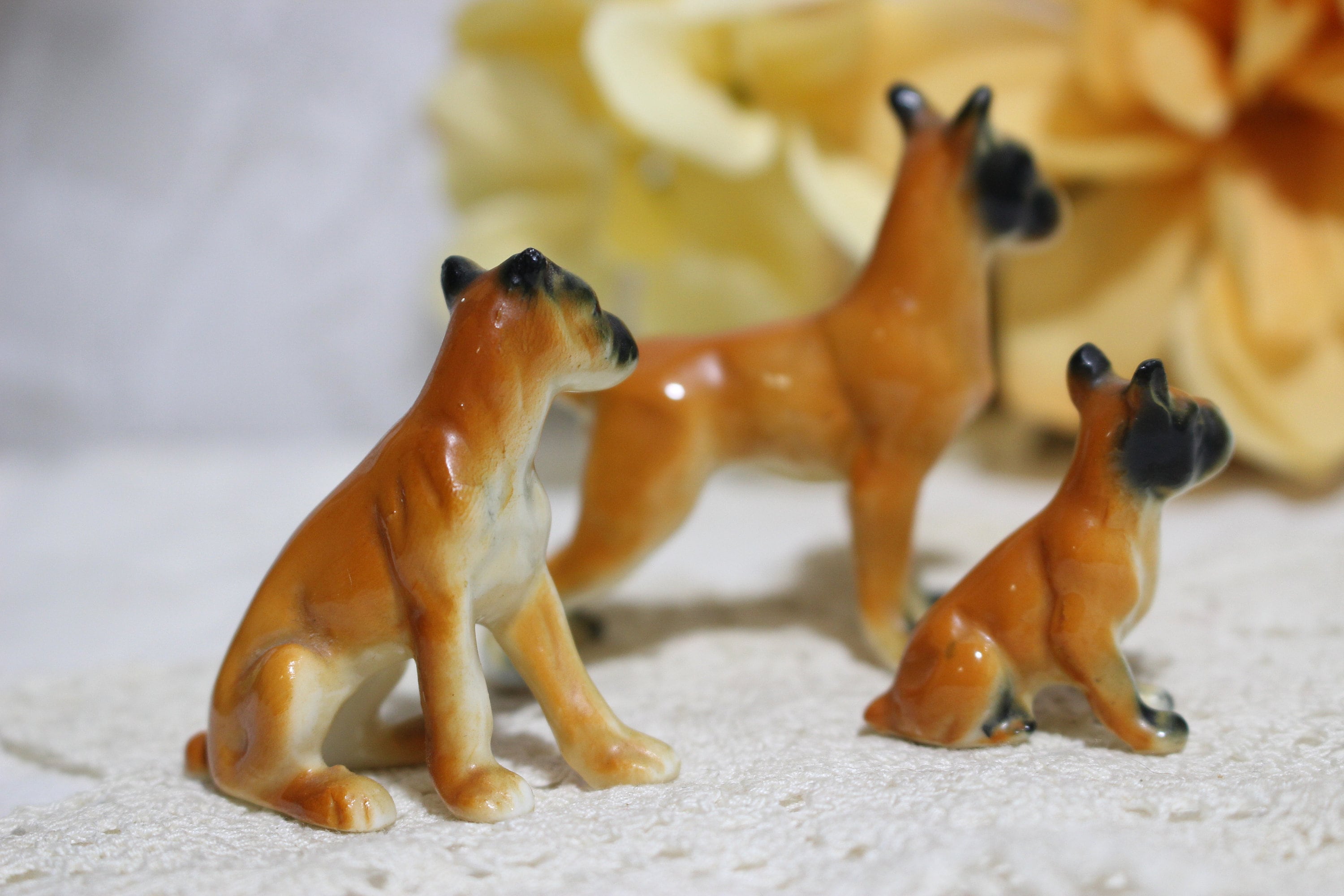 Miniature Boxer Dogs Family Figurines Bone China Figurines - Etsy