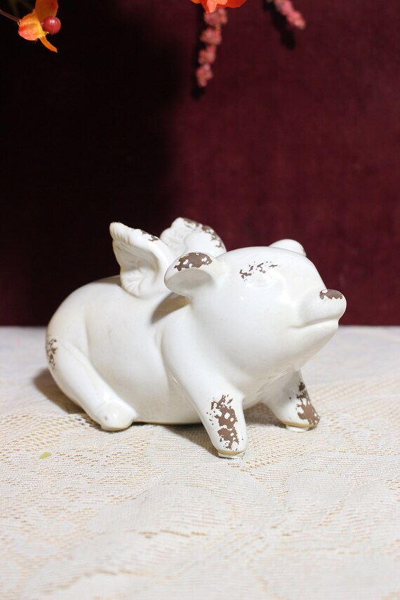 Ceramic Pig With Wings
