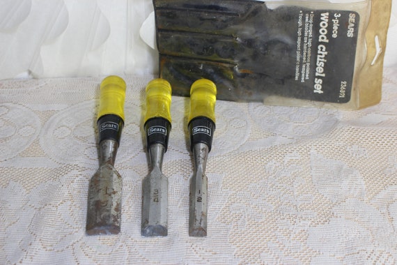 Vintage Sears Wood Chisel Set of 3 - Etsy