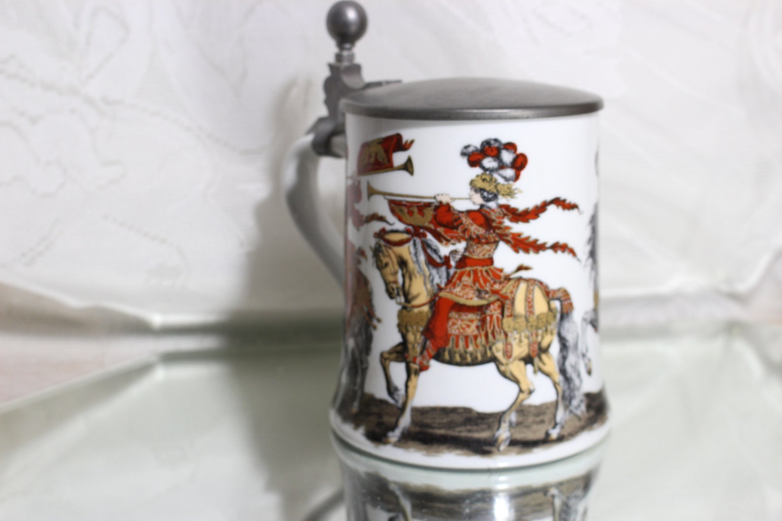 Vintage Alboth & Kaiser Porcelain and Pewter Beer Stein 1991 - Etsy