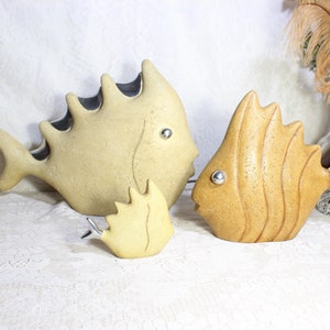 Large Decorative Fish Sculptures Figurines Stone Resin With - Etsy