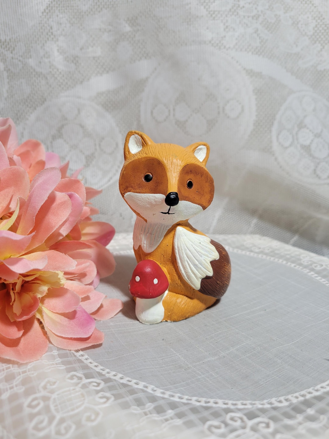 Resin Fox Figurine, Fairy Garden Item, Garden Decor - Etsy
