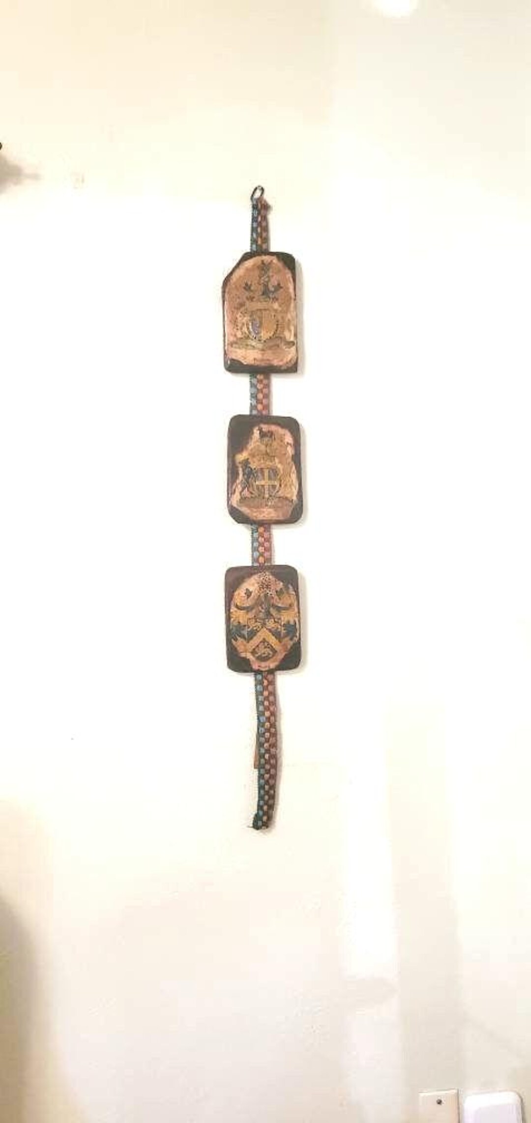 Code of Arms Graphics Mount on Wood, Rustic Mix-media Family Crests Man ...