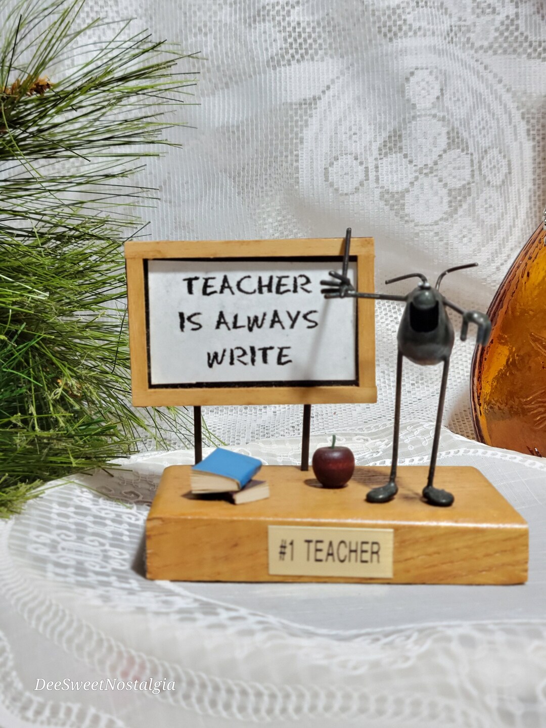 Vintage Handcrafted Teacher's Gift, Sand Fleas Inc. Made in USA - Etsy