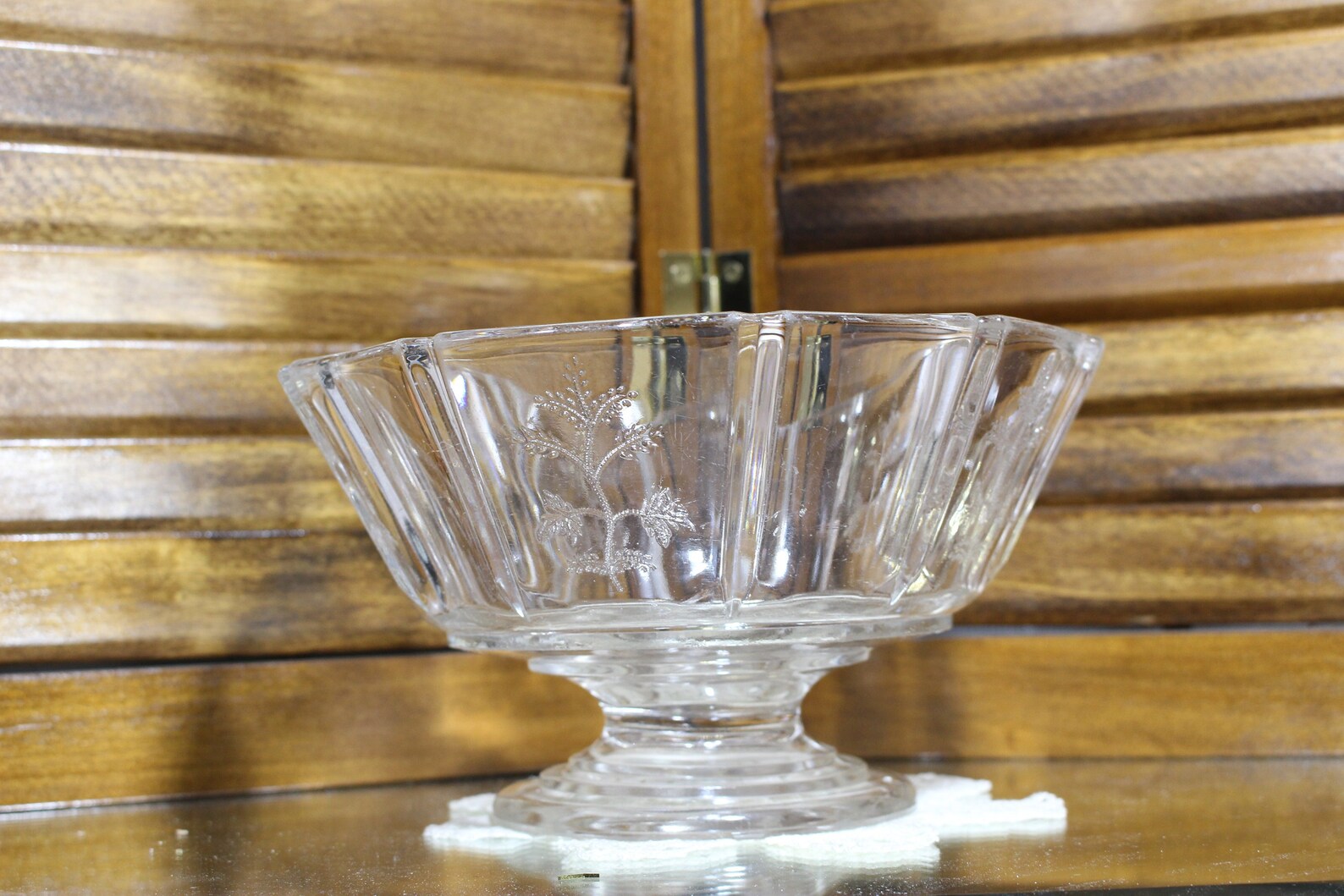 Vintage Glass Compote Dish Pedestal Candy Dish Fruit Bowl - Etsy