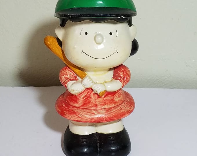 RARE Lucy Peanuts Gang Baseball Bat Coin Piggy Bank Japan 1971 United ...