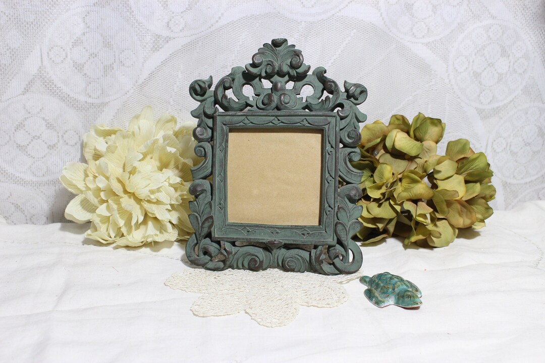 Small Square Easel Picture Frame, French Style Art Frame, Desk Photo ...