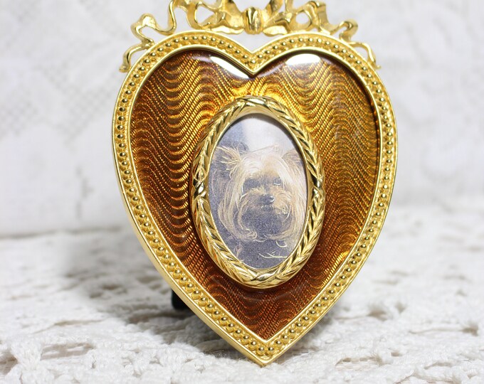 Small Joan Rivers Enameled Heart Shape Table Picture Frame - Etsy