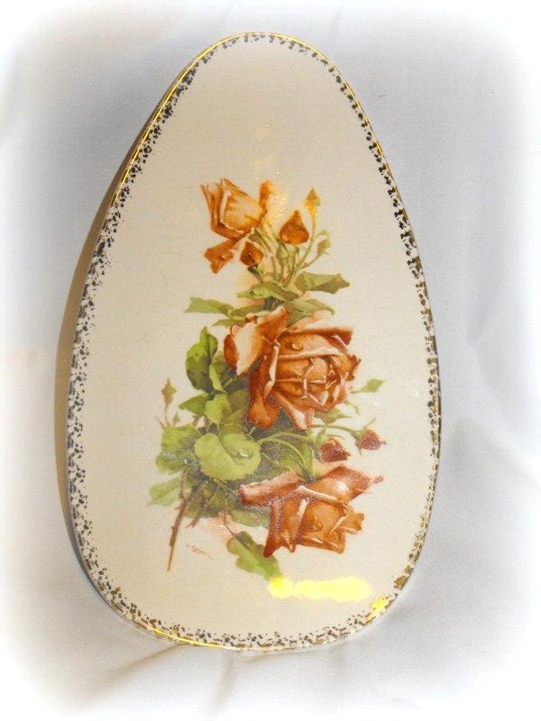 Decorative Plate Vanity Tray, 1950's Holland Mold Ceramic Tray, Rusty ...