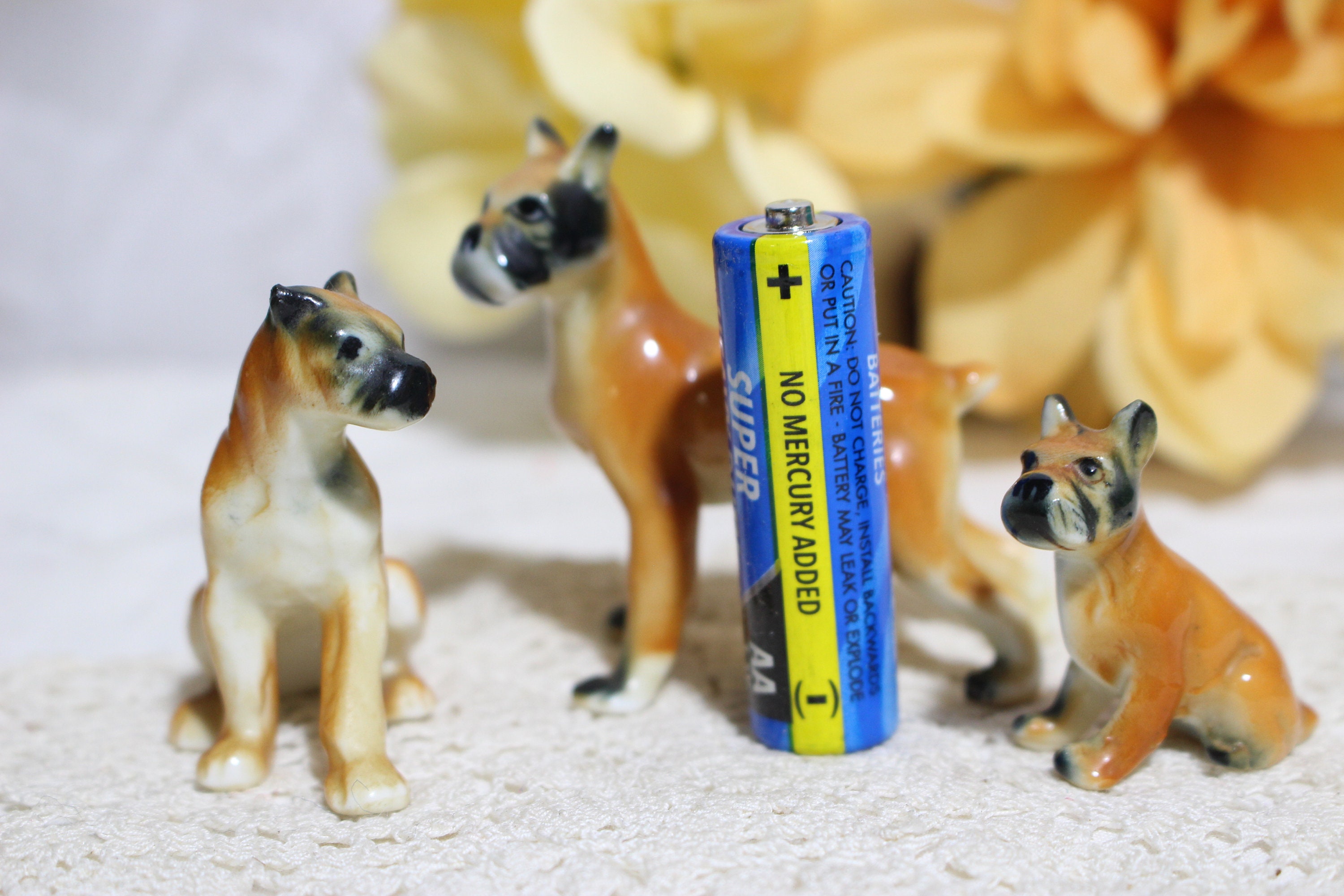 Miniature Boxer Dogs Family Figurines Bone China Figurines - Etsy