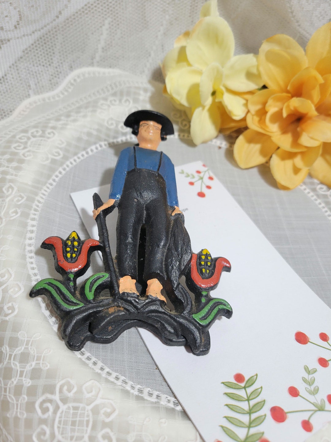 WILTON Brass Farmer Note Clip Paper Holder, Desk Office Supplies ...