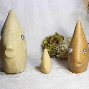 Large Decorative Fish Sculptures Figurines Stone Resin With - Etsy