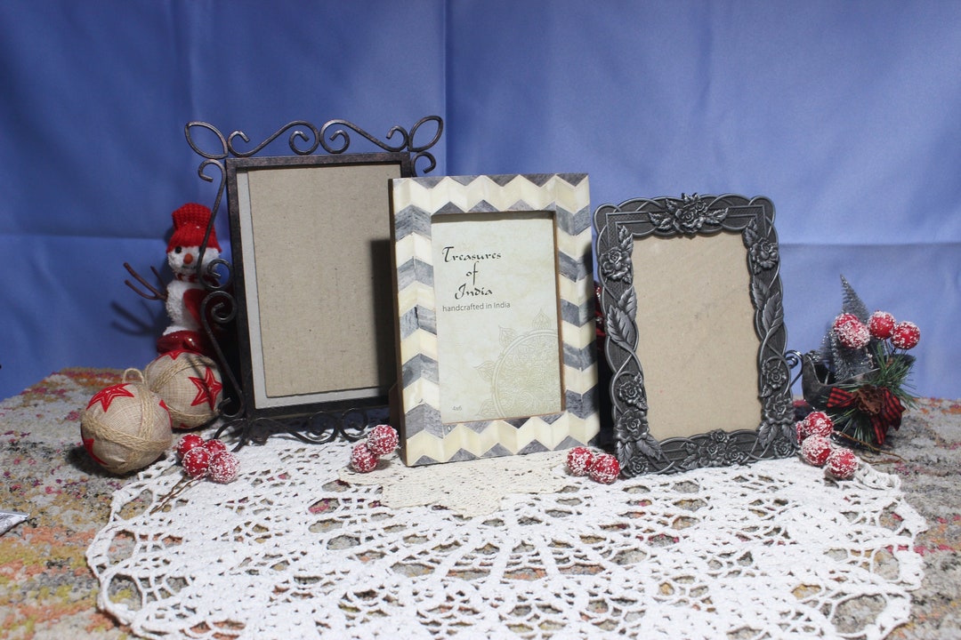 Vintage Assorted Picture Frames, Lot of 3, Easel Frames, Mismatched ...