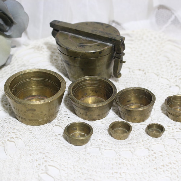Antique Brass Measuring Cups - Etsy