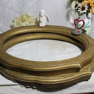 Vintage Victorian Wood Frames, Distressed Oval Picture or Art Frames ...
