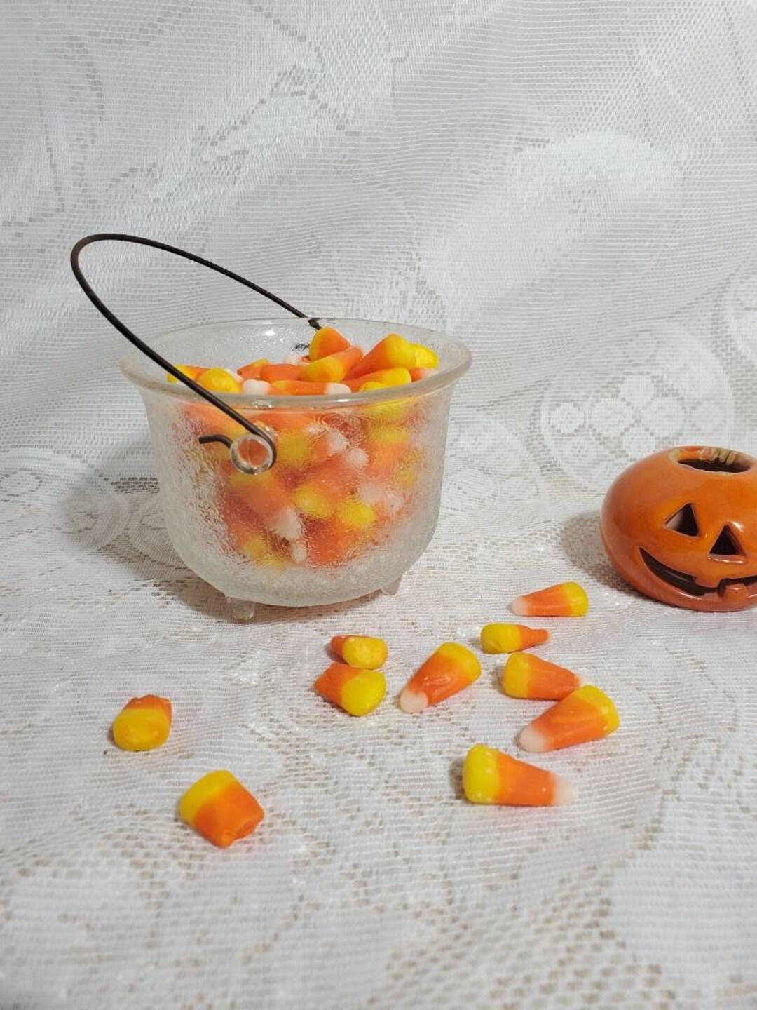 Mini Glass Cauldron Candy Dish, Witches Brew Maker, Glass Planter ...