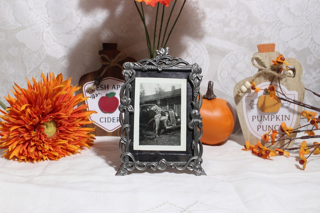 Art Nouveau Picture Frame, Scrolled Metal Easel Back 7 X 5 - Etsy