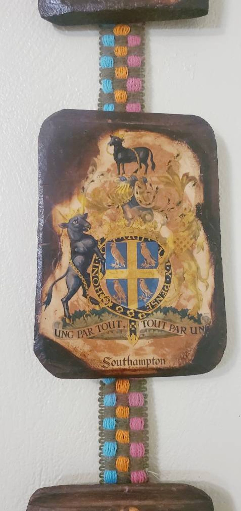 Code of Arms Graphics Mount on Wood Rustic Mix-media Family - Etsy