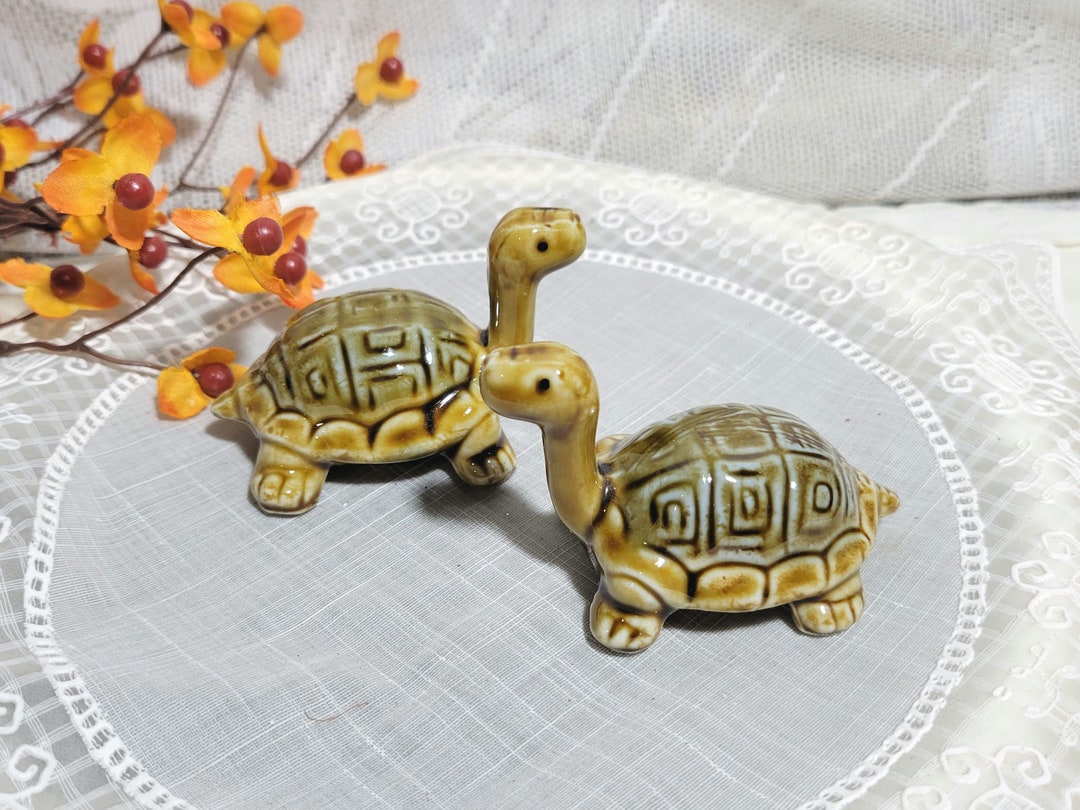 Vintage Miniature Potery Tortoises, Set of 2 Garden Decor - Etsy