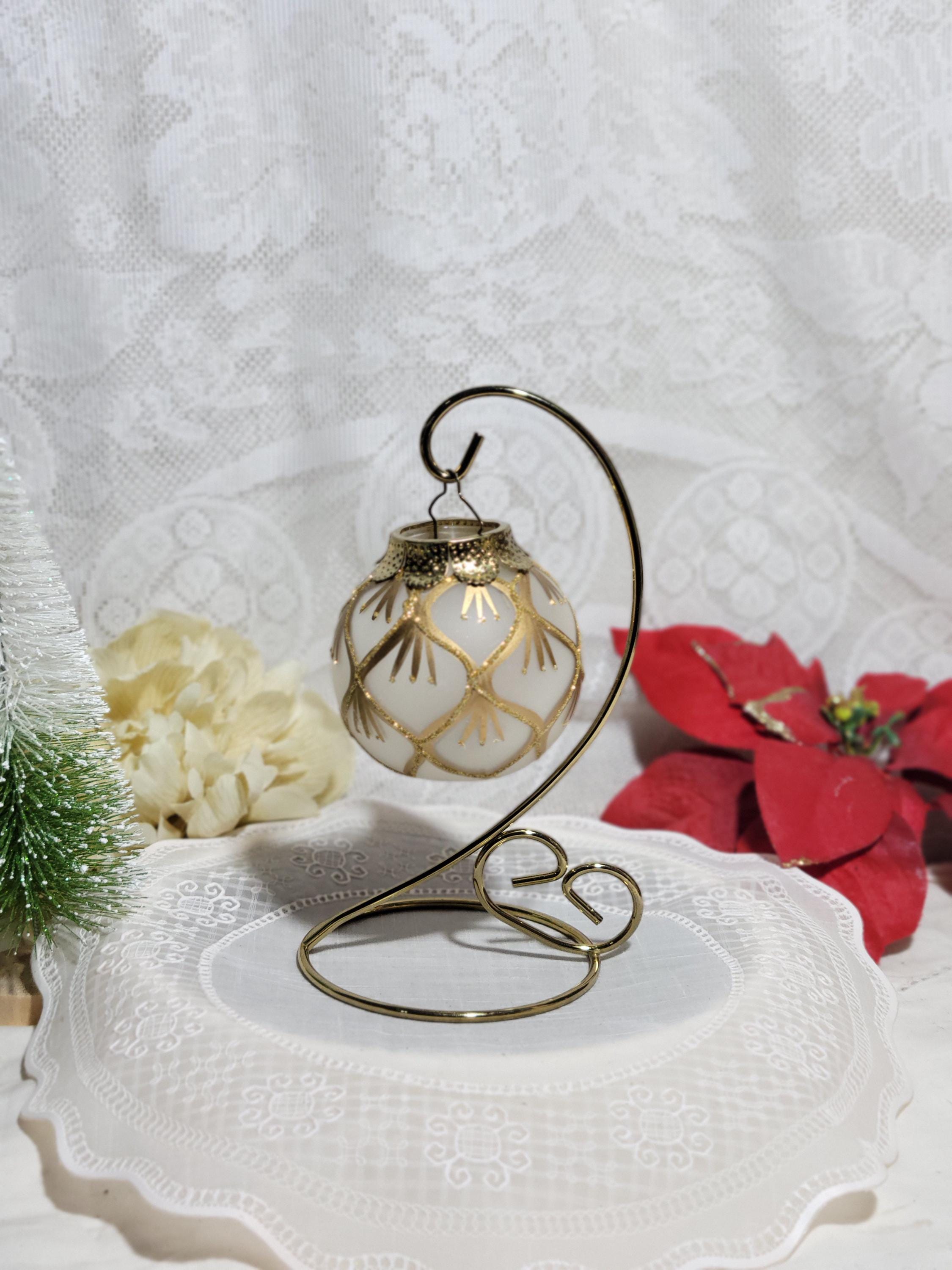 Vintage Christmas Glass Ball Candle Lantern, Flicker N' Glo by Rauch ...