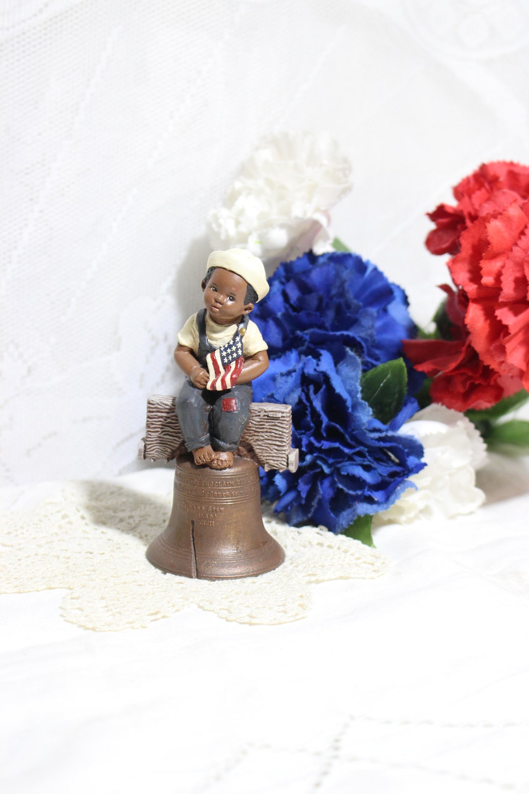 2003 Martha Root Patriotic Boy on the Liberty Bell, Graham, God is Love ...