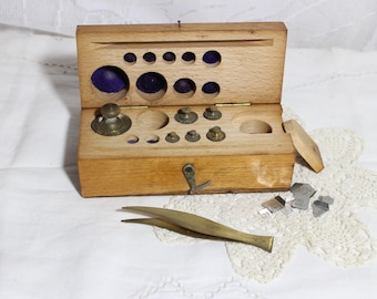 Eimer and Amend Apothecary Weights in Wood Case. Vintage Antique ...