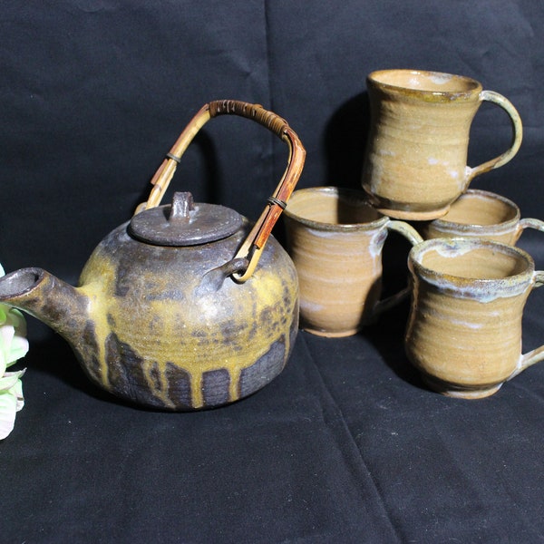 Stoneware Teapot - Etsy