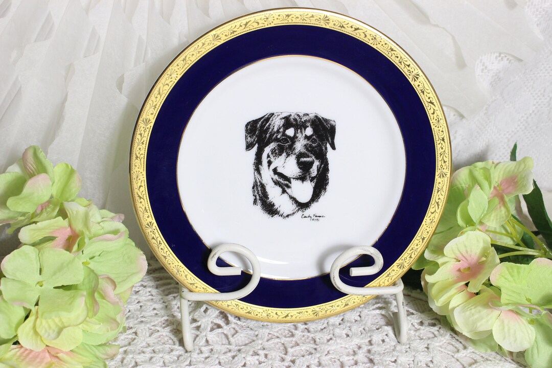 Vintage Rottweiler Dog Breed Porcelain Decorative Rosalinde Collector's ...