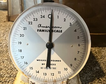 Vintage Rustic Black American Family Scale Weighs 25 Pounds - Etsy