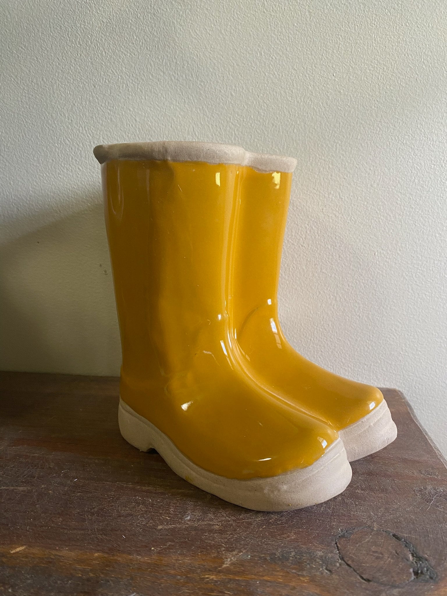 Yellow Rain Boot Vase and Planter, Housewarming Gifts, Grandmillennial ...