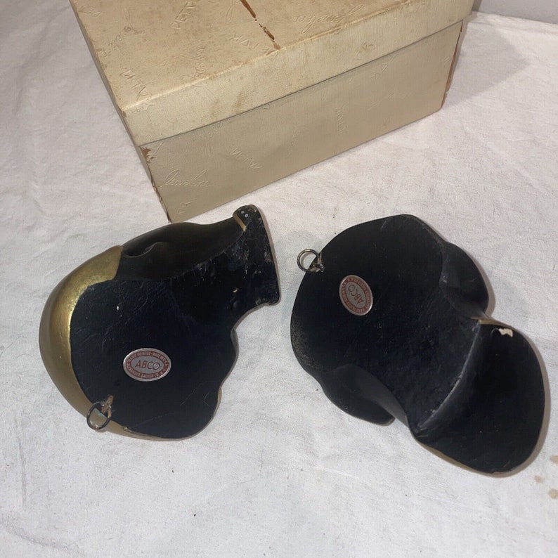 ABCO Chalkware MCM 1950s Art Deco Set of Black Good Earth Wall Art by ...