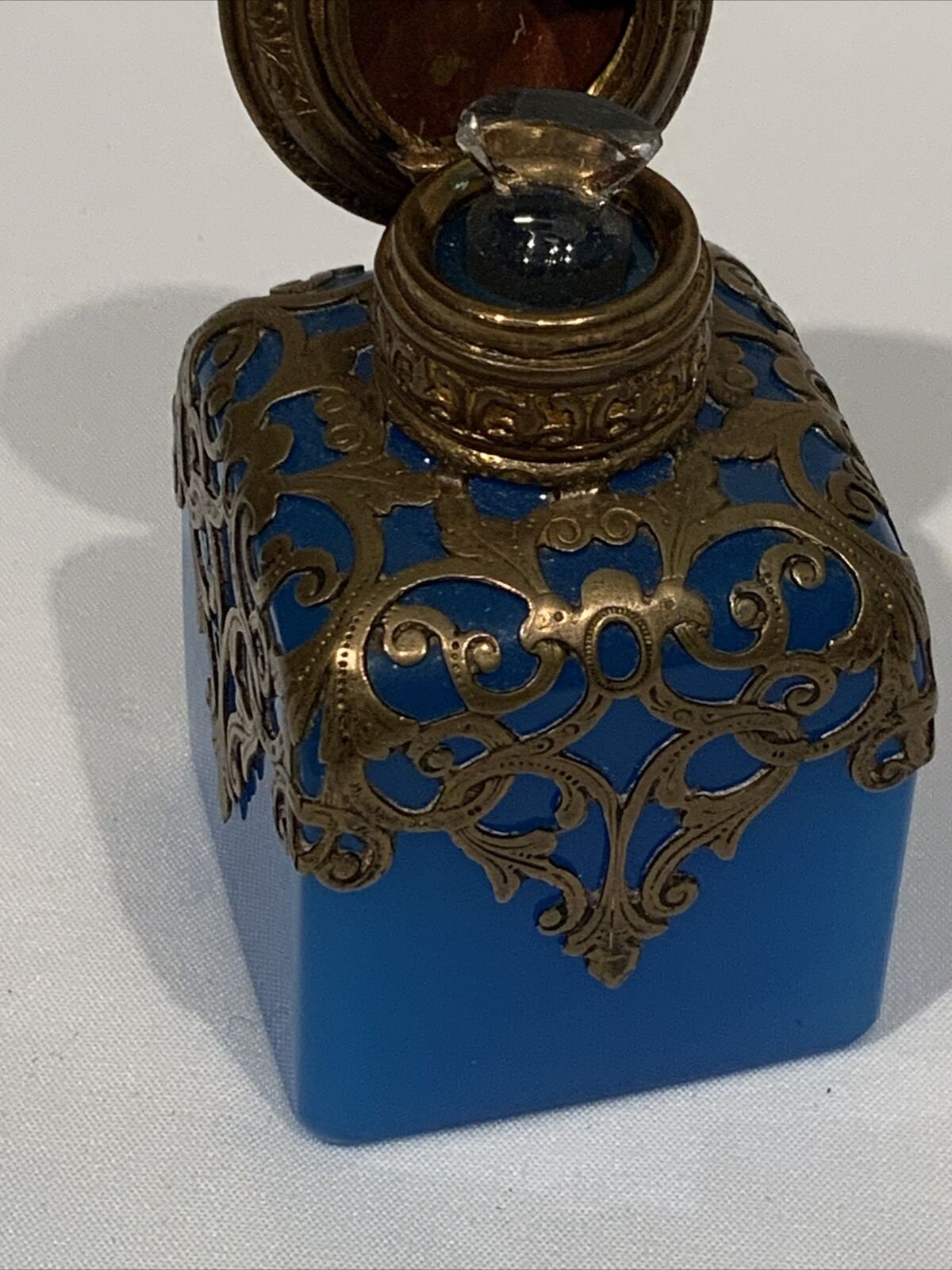 French Grand Tour Palais Royal Perfume Bottle Blue Opaline Ormolu Mount ...