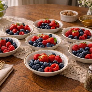 7 Antique Imperial Ironstone Berry Bowls Gold Trim Bishop & Stonier ...