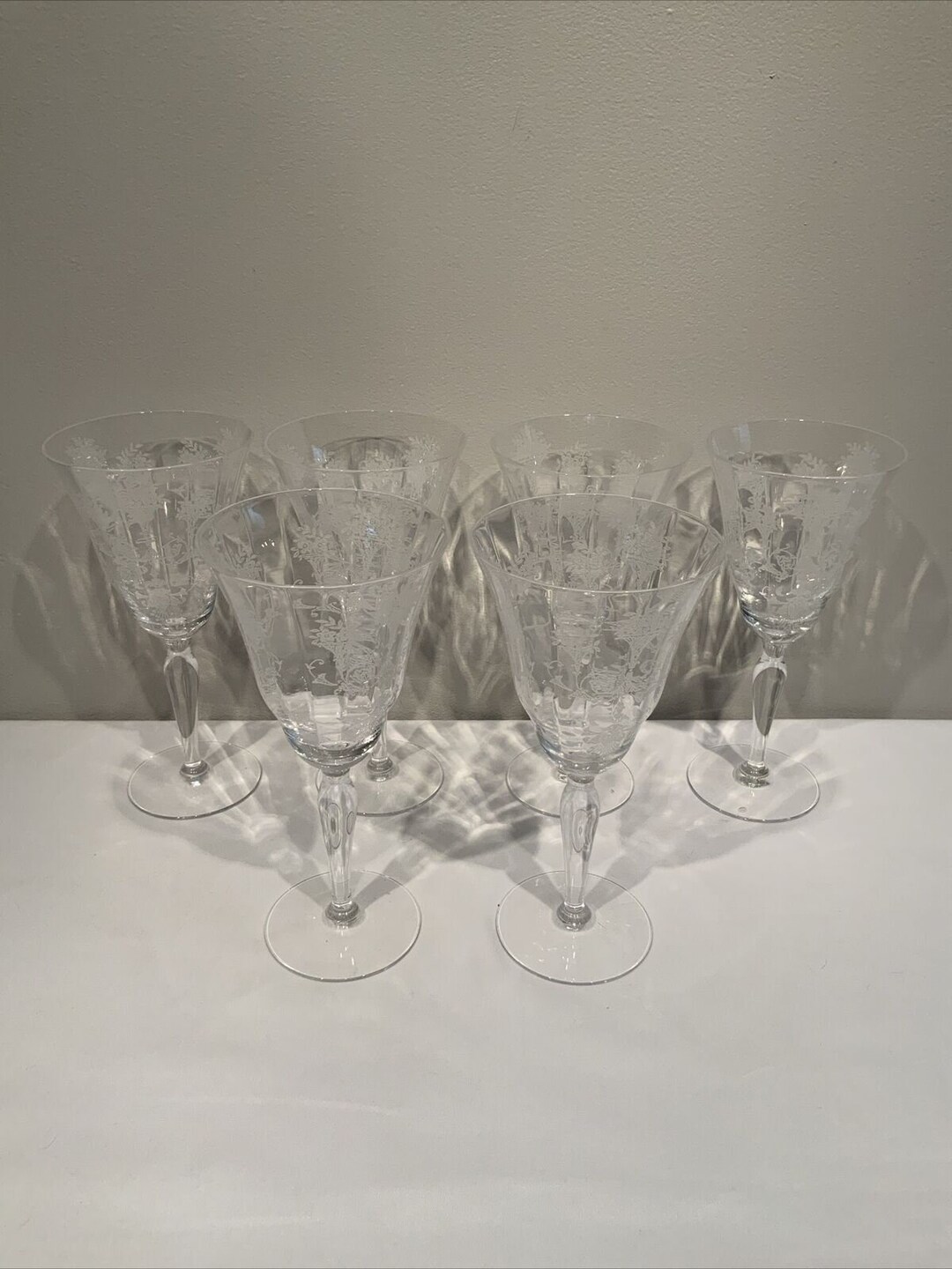 6 RARE Antique 1876 EAPG Philadelphia Centennial Water Goblets ...