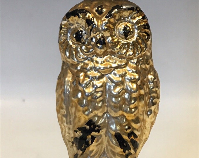 Antique German Mercury Glass Owl Christmas Ornament, Antique Christmas ...