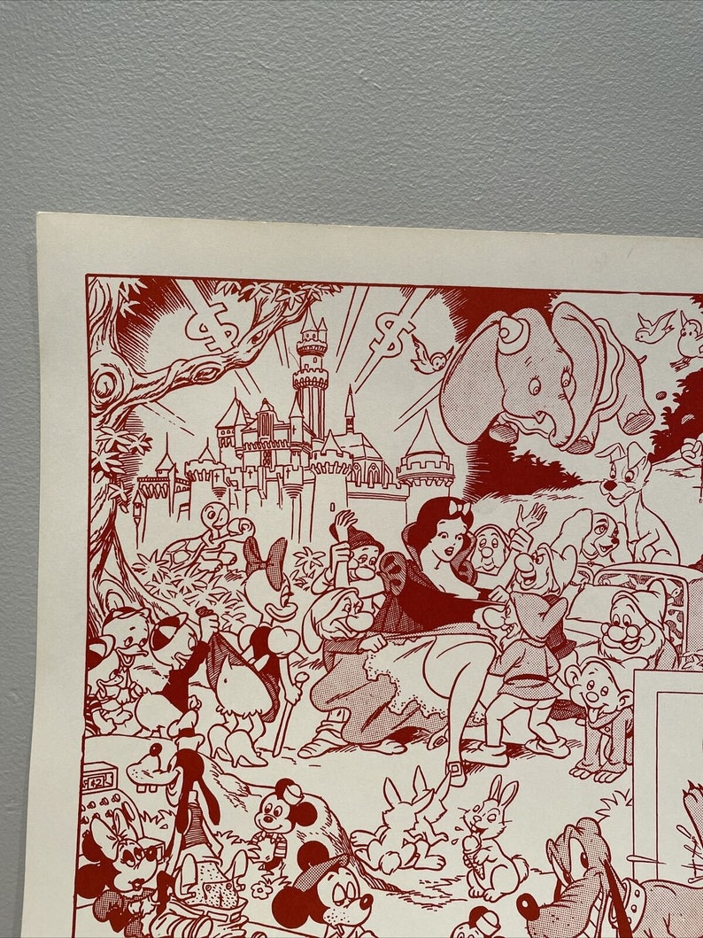 Wally Wood Disneyland Memorial Realist Art Rare Red Print Risqué Nude
