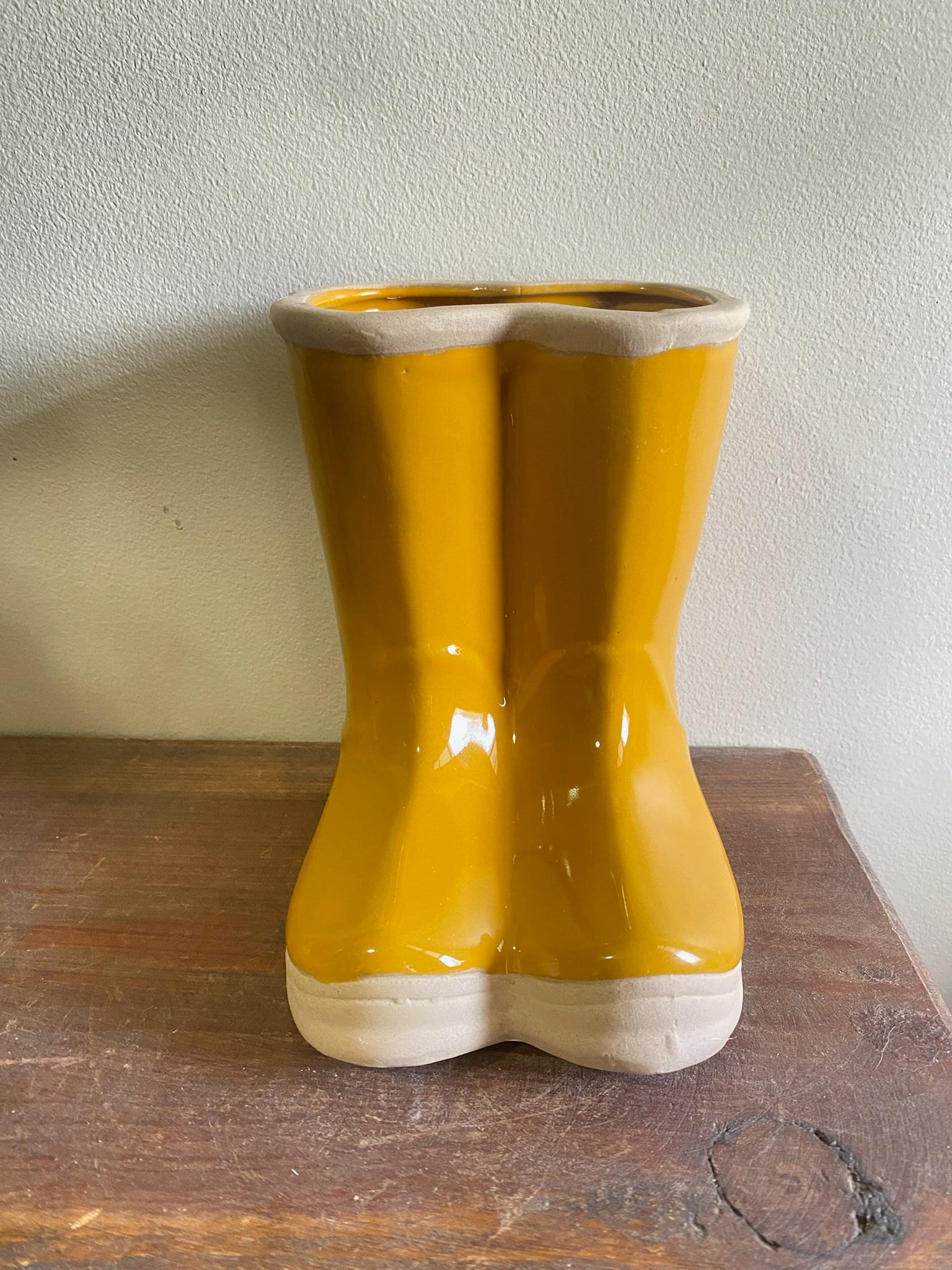 Yellow Rain Boot Vase and Planter, Housewarming Gifts, Grandmillennial ...