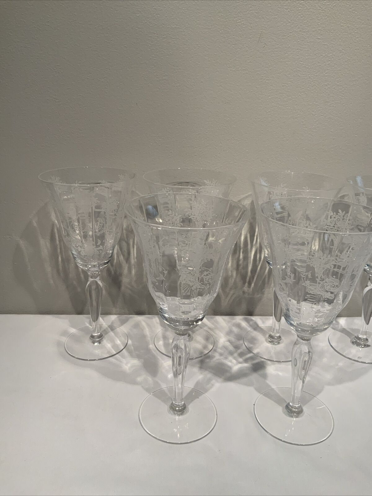 6 RARE Antique 1876 EAPG Philadelphia Centennial Water Goblets ...