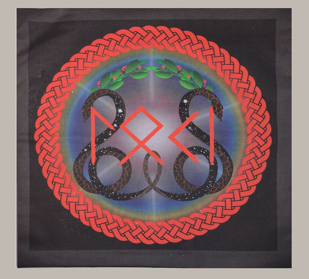Altar Cloth or Tarot Mat - Symbols of Loki - the Norse God Loki - Etsy