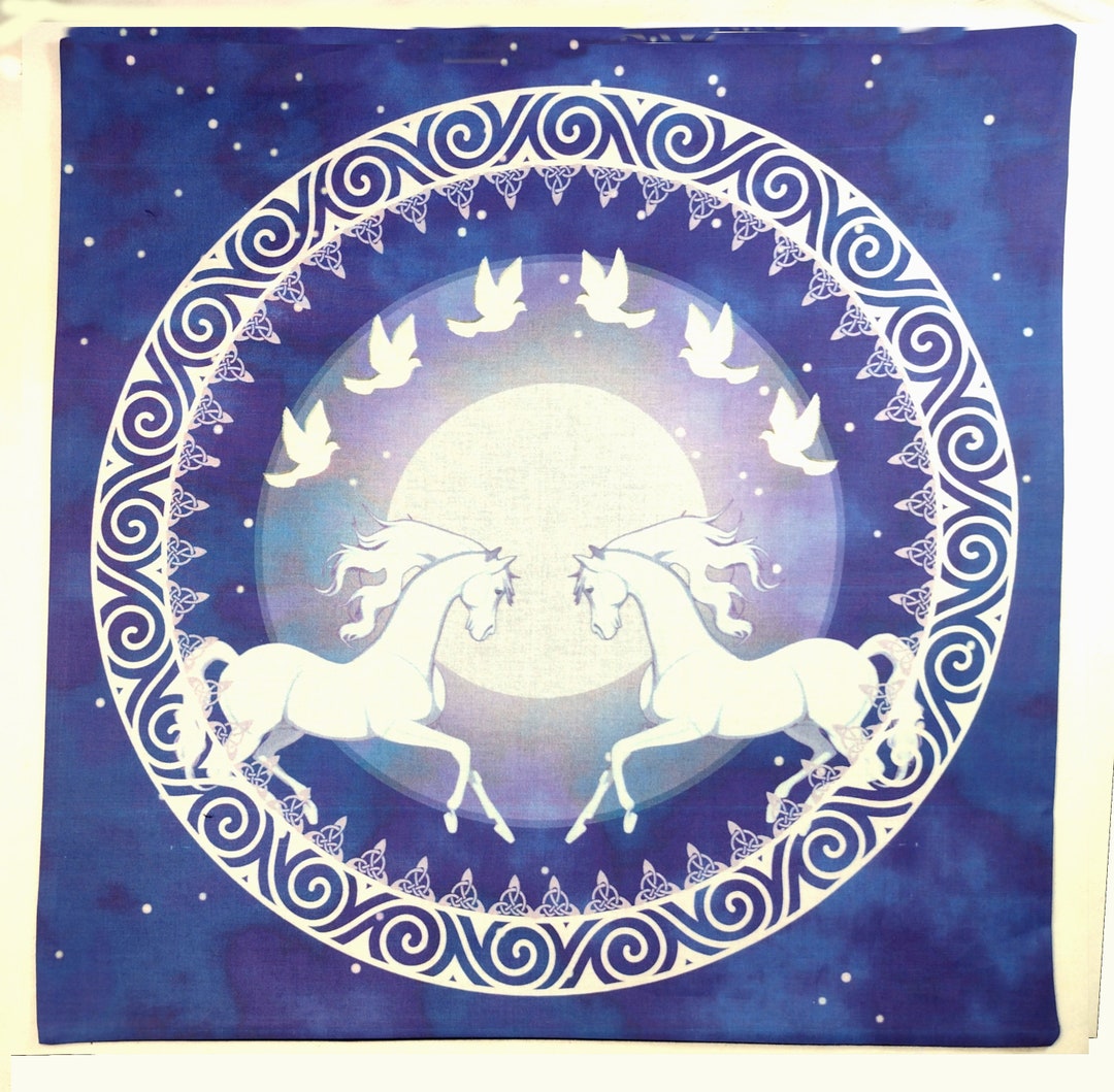 Rhiannon or Epona's Symbols Altar Cloth for Pagan or Wiccan Altar or ...