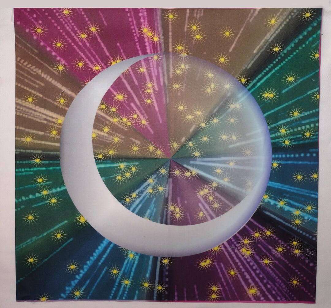 Rainbow Crescent Moon Pagan or Wiccan Altar Cloth or Tarot Mat ...