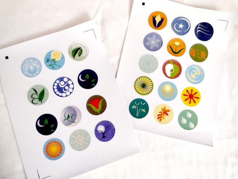 Stickers - 24 Time and Season Symbols for Calendars, Pagan Datebooks ...