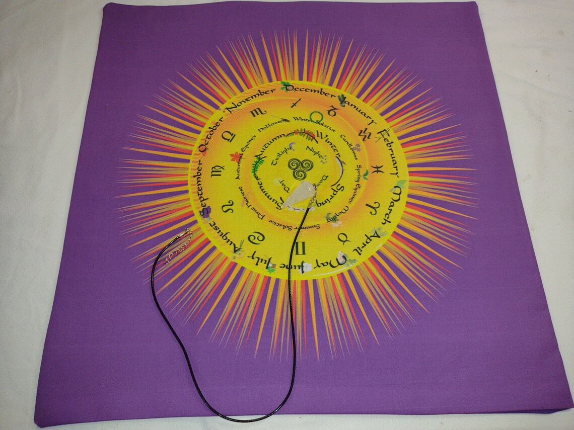 Altar Cloth or Tarot Mat Walking the Wheel of the Year in - Etsy