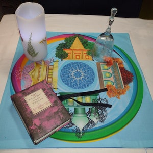 Altar Cloth or Tarot Mat Temples of the Four Winds Pagan or Wicca Altar ...