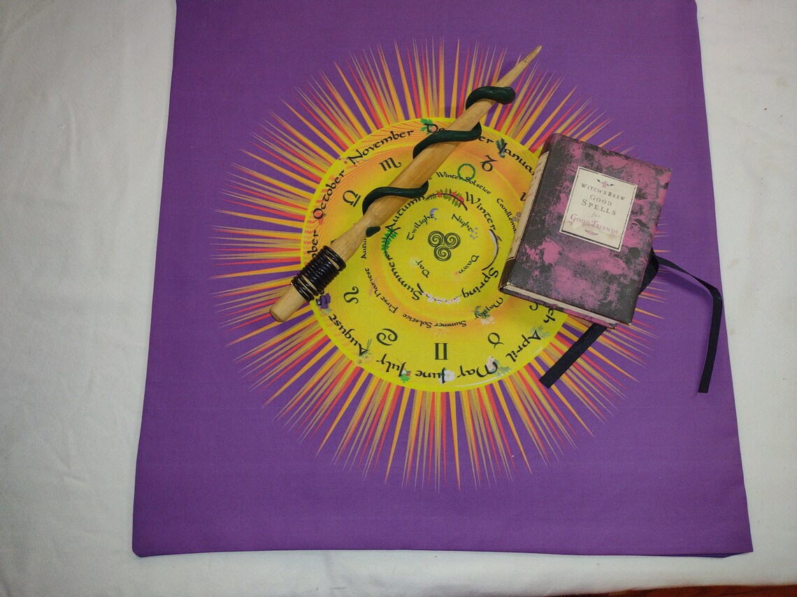 Altar Cloth or Tarot Mat Walking the Wheel of the Year in - Etsy
