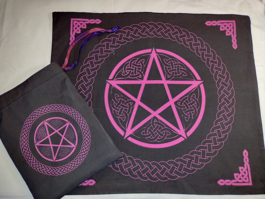 Celtic Pentacle Altar Cloth – Wicca or Pagan Altar Cloth or Tarot Mat ...
