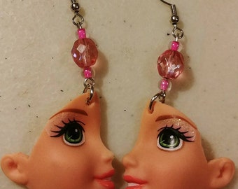 Barbie head earrings | Etsy